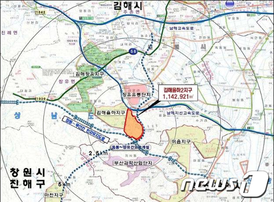 김해 율하2지구 택지개발사업 올 6월 재개된다
