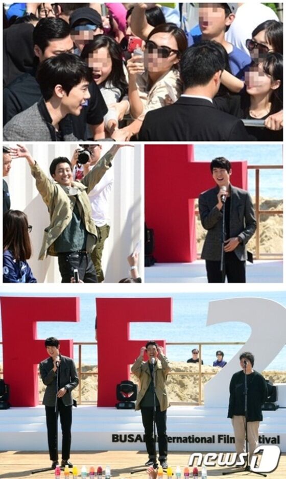 [19th BIFF]'제보자' 박해일·유연석 등장에 부산 들썩 "장난 아이네!" - 뉴스1