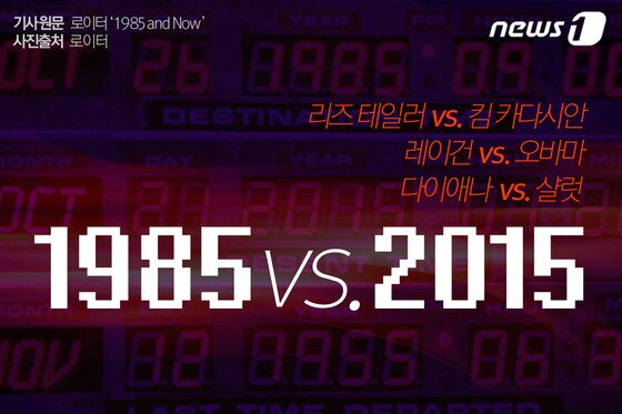 [카드뉴스] '1985 vs. 2015' 30년전 그때와 지금, 최고 미녀는? - 뉴스1