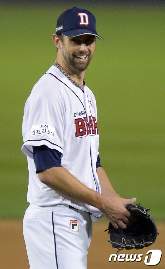 니퍼트의 미소 대구까지 가자 - 뉴스1