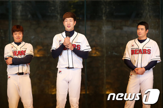 박건우-민병헌-김재환 '두산 승리의 주역' - 뉴스1