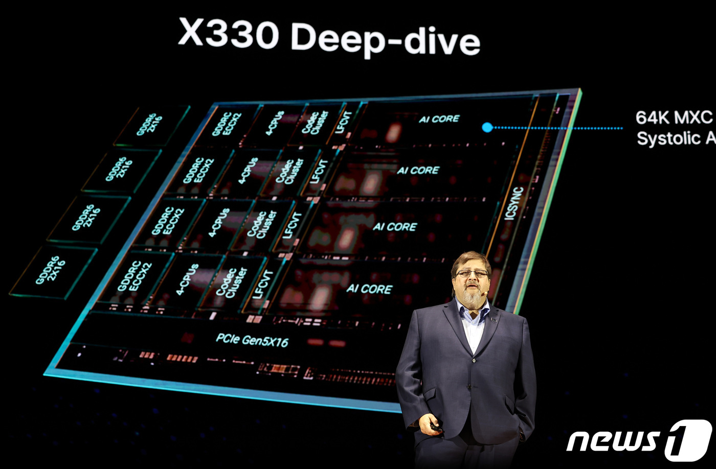X330 설명하는 마이클 쉐바노우 CTO - 뉴스1