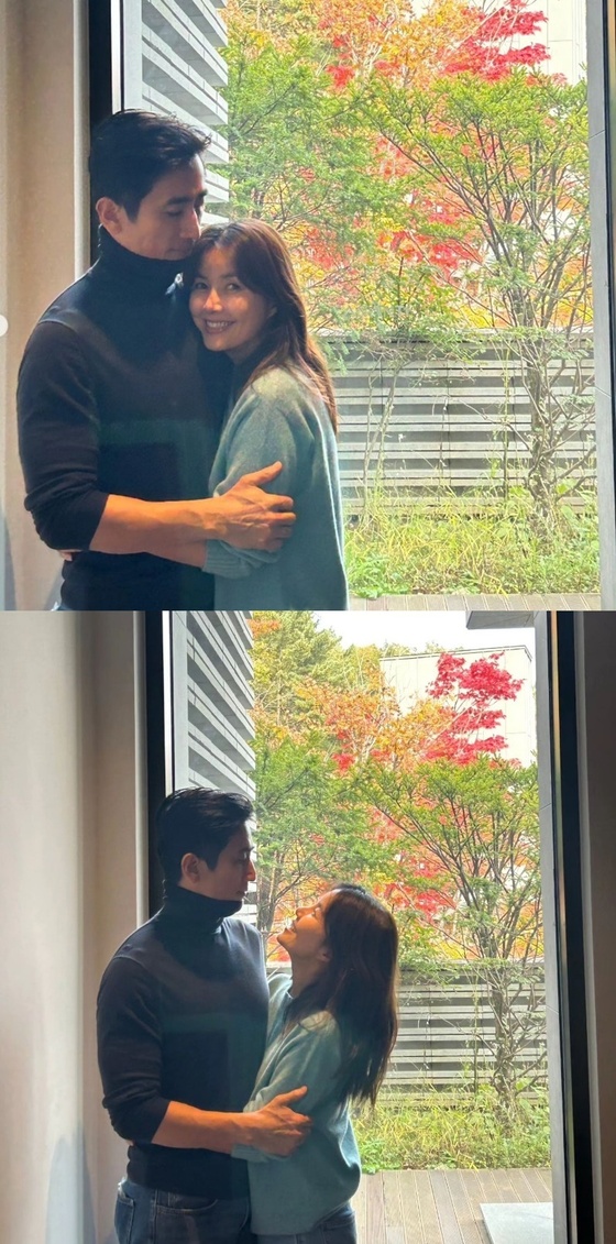 Cha In-pyo ♥ Shin Ae-ra, a two-shot hugging each other with sweet eyes ...