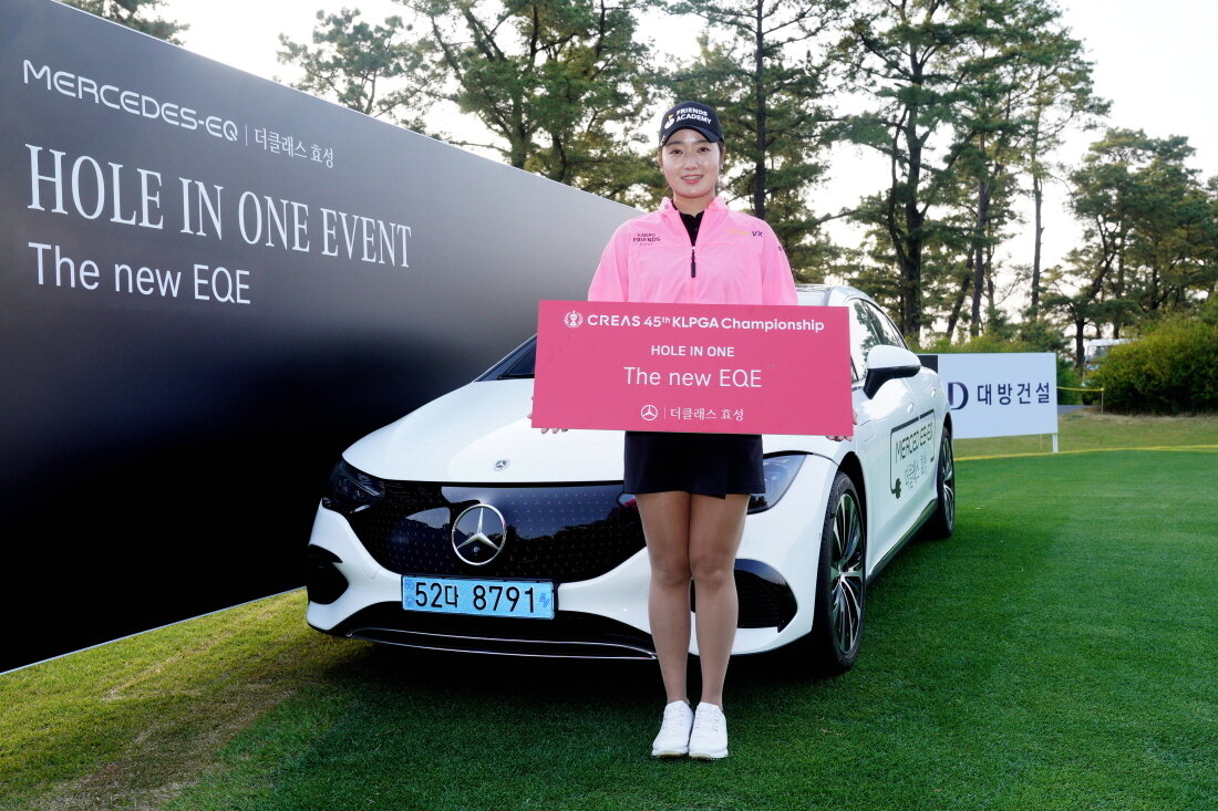 한진선, KLPGA 챔피언십 첫날 홀인원…9200만원 상당 벤츠 받아 - 뉴스1