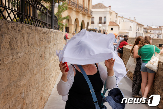 April Spanish heat wave '40 degrees'... A hot horse collapsed and died ...