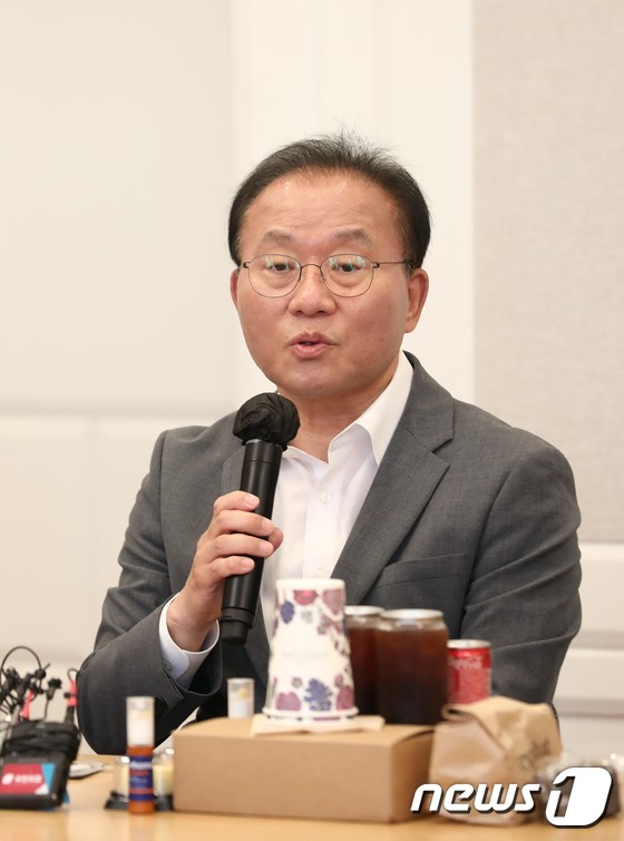 윤재옥 원내대표 출입기자단 브라운 백미팅 뉴스1