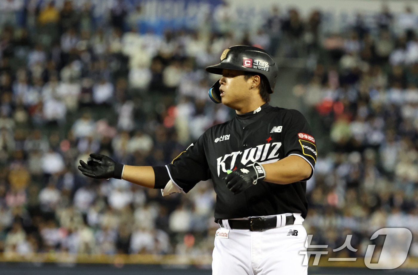 곽빈만 만나면 작아졌던 KT, 가을엔 달랐다…천적 넘고 2차전으로[WC1] - 뉴스1