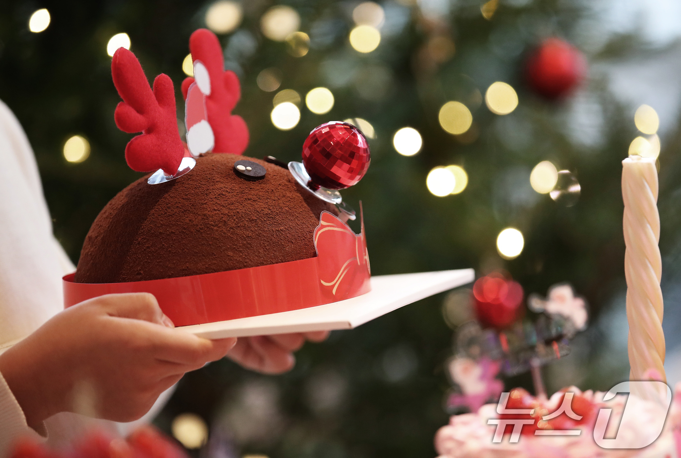 루돌프 빨간 코 달린 크리스마스 케이크 - 뉴스1