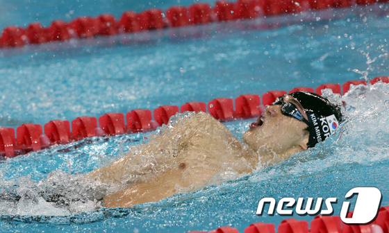 김민석, 간발의 차로 개인혼영 200m 1위 차지 - 뉴스1