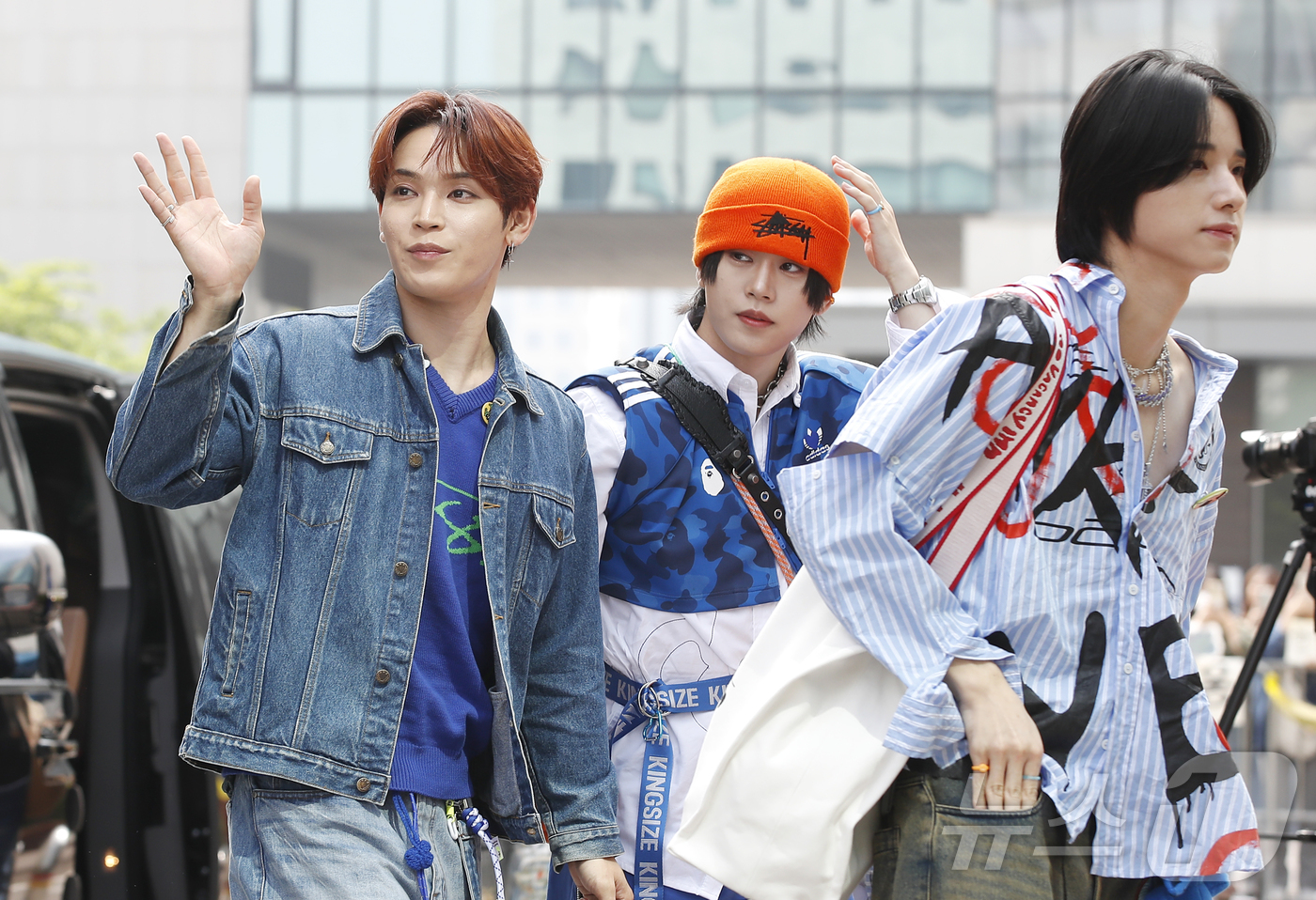 JO1 요나시로 쇼·키마타 쇼야·사토 케이고, 훈내 진동 출근길 - 뉴스1