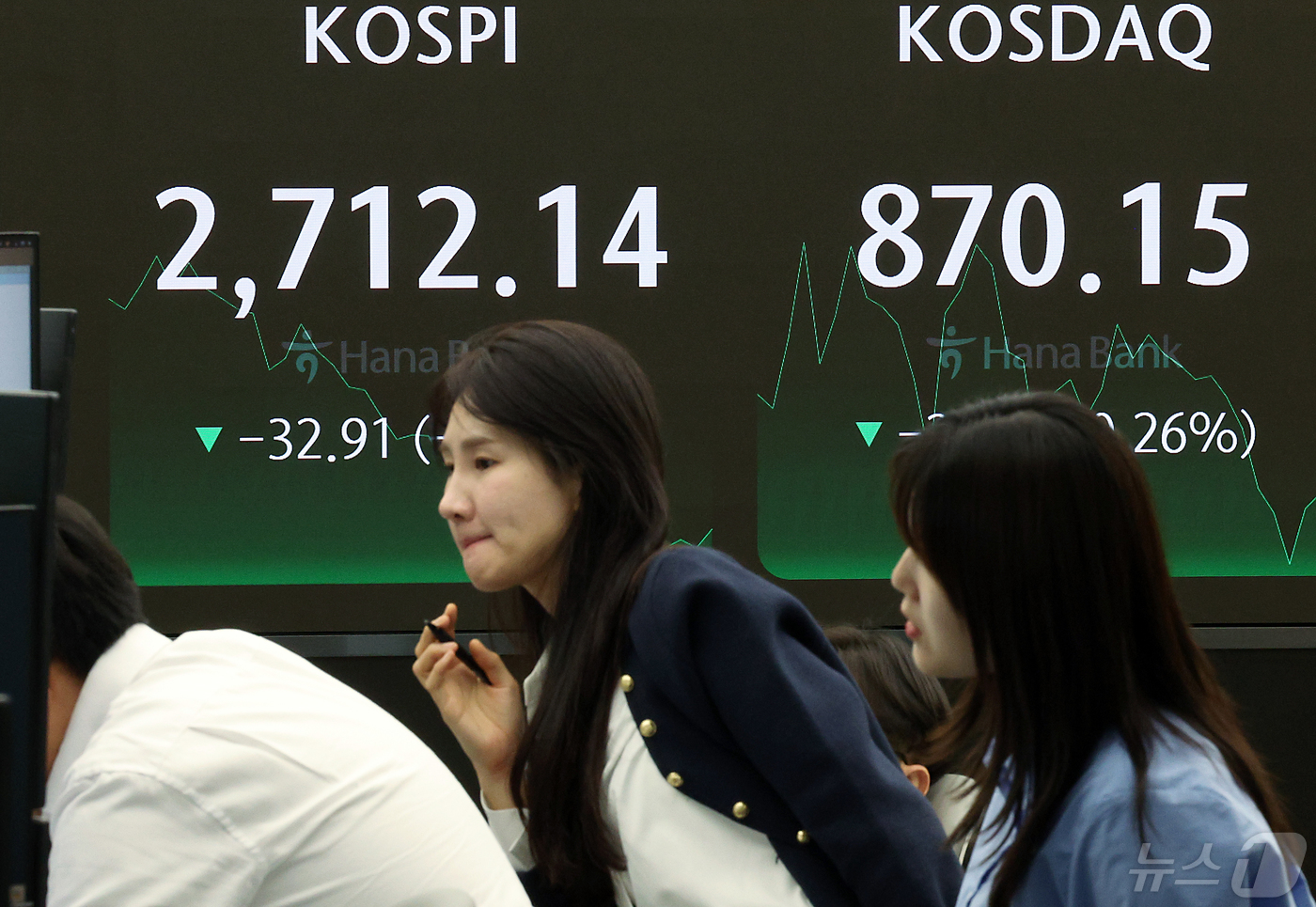 코스피-코스닥 하락 마감 - 뉴스1