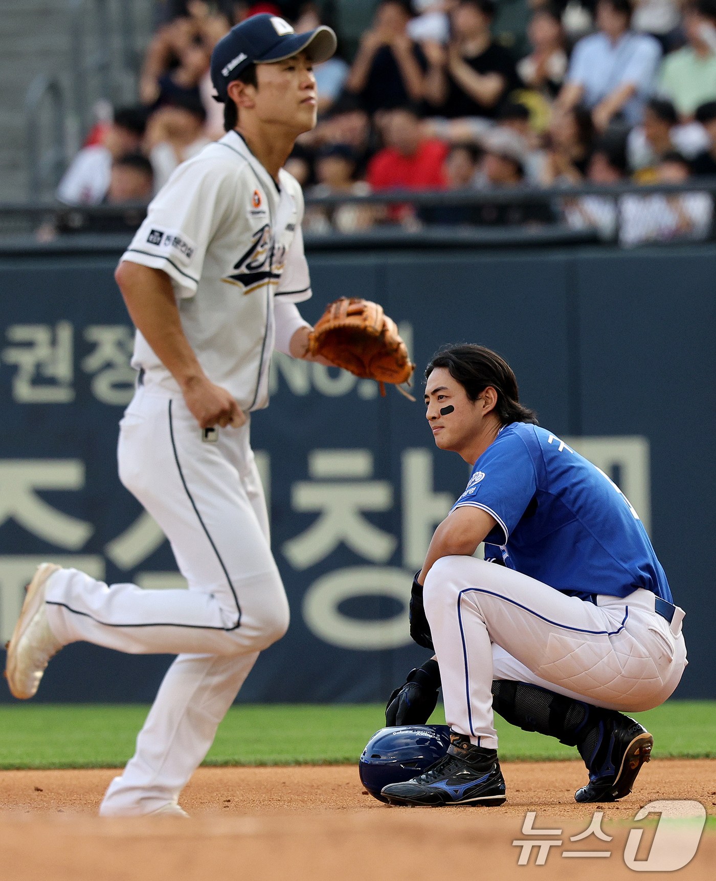 구자욱 '역전 찬스 놓쳤네' - 뉴스1