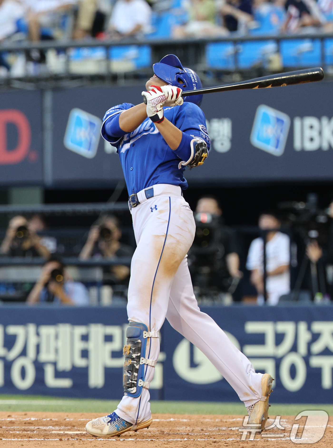 이재현 '뜬공인줄 알았던 1타점 2루타' - 뉴스1