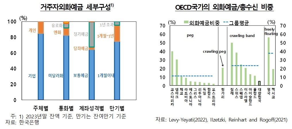 "달러·엔 열심히 쟁였는데"…총수신 5% 불과 'OECD 20%' 하회 - 뉴스1