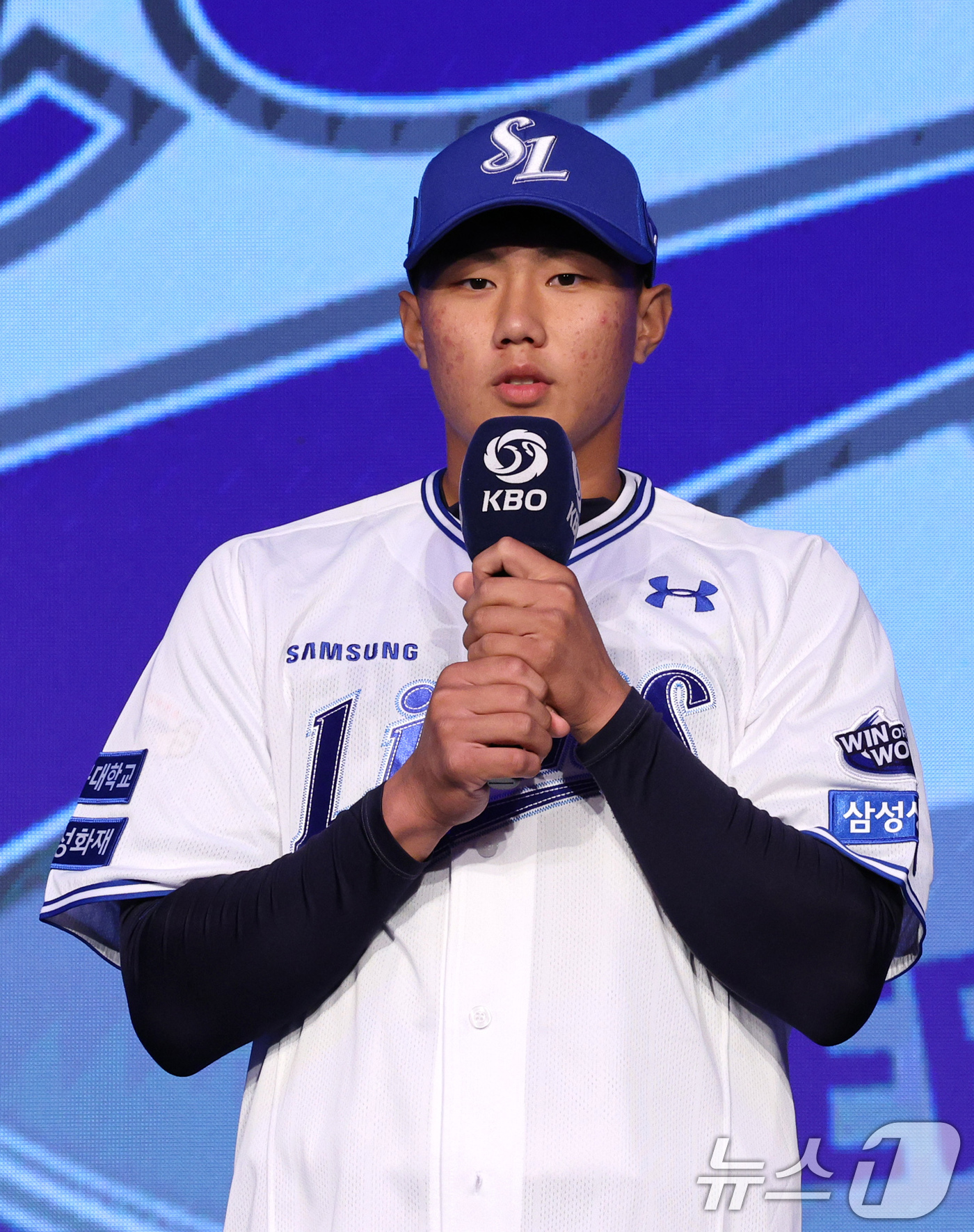 삼성 지명 소감 밝히는 배찬승 - 뉴스1