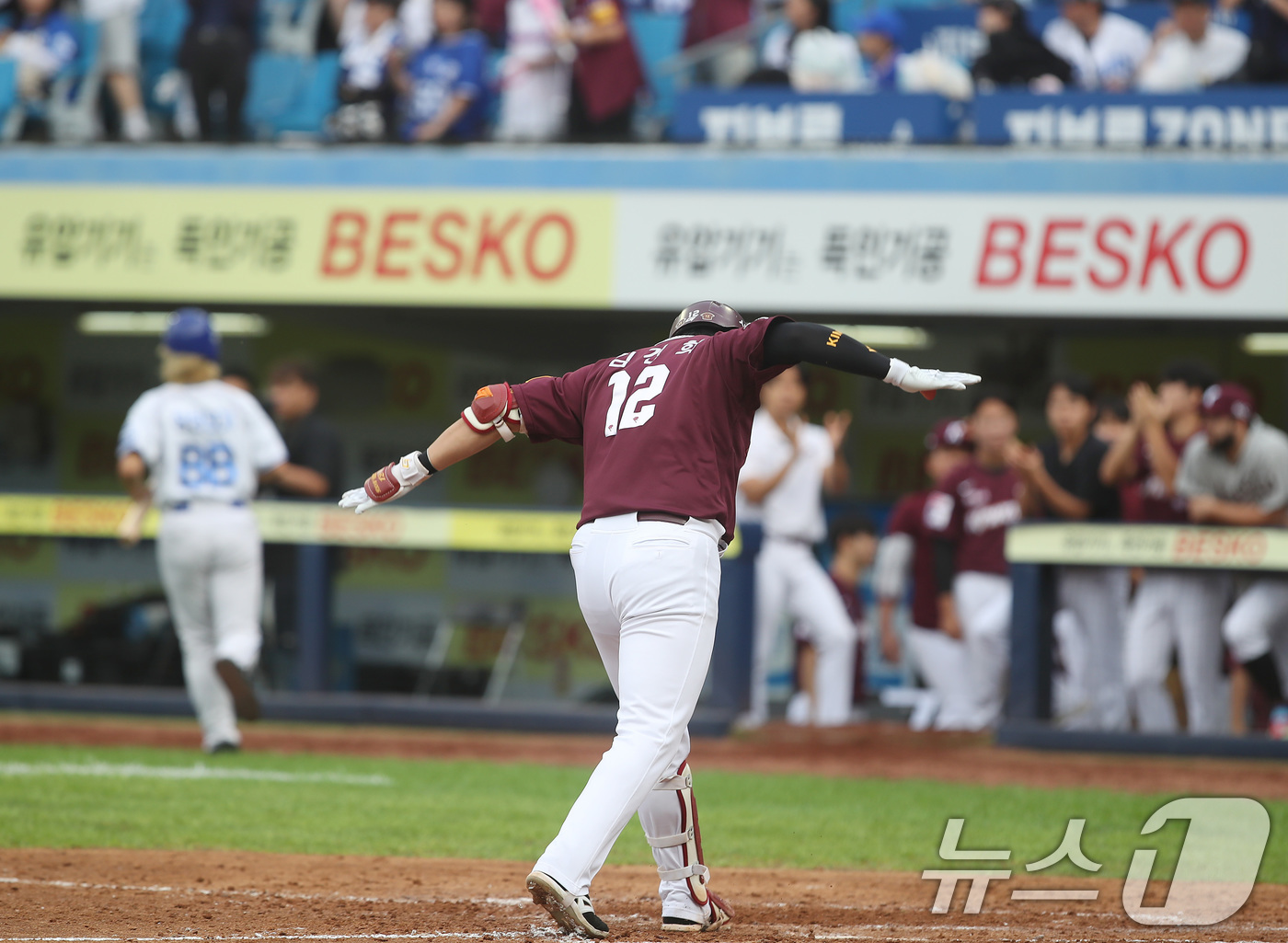 키움 김건희, 3점포 쾅! - 뉴스1