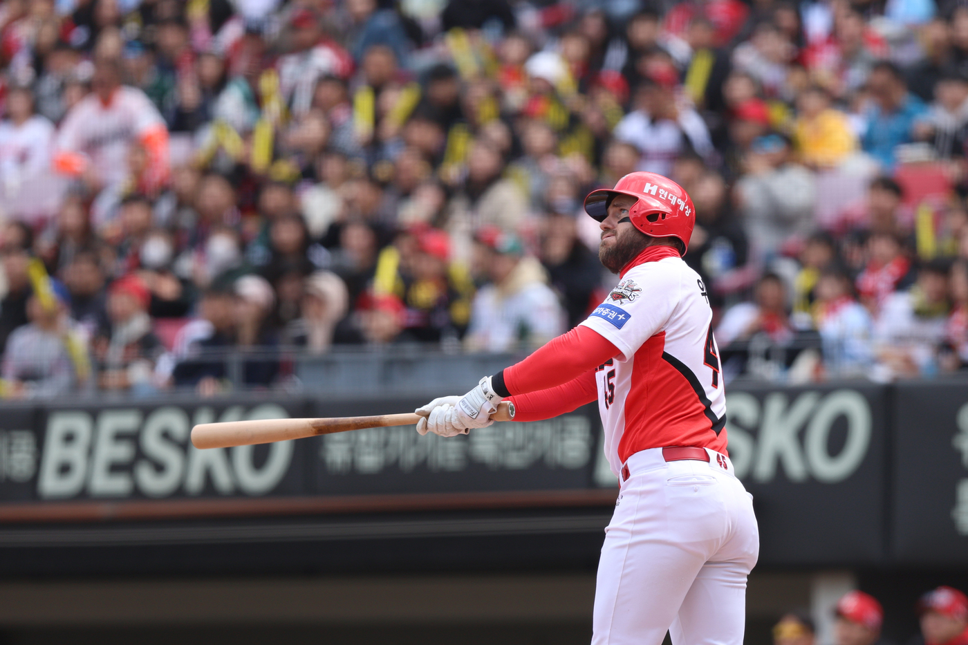 KIA 연패 끊은 위즈덤, '시즌 6·7호포' 폭발 - 뉴스1