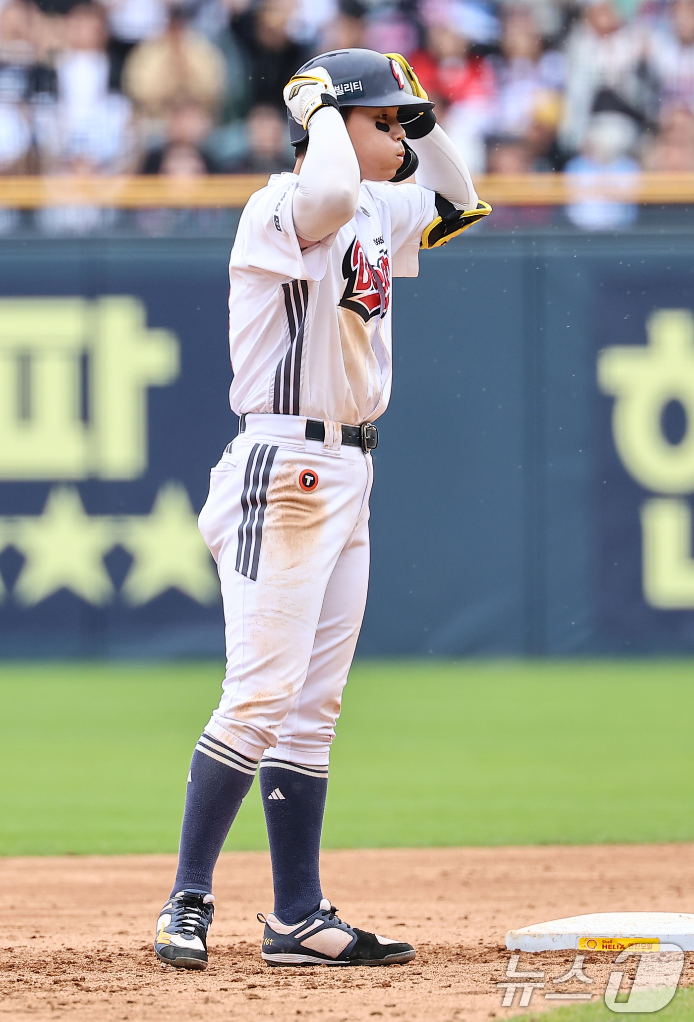 두산 박준영, 2타점 2루타! - 뉴스1