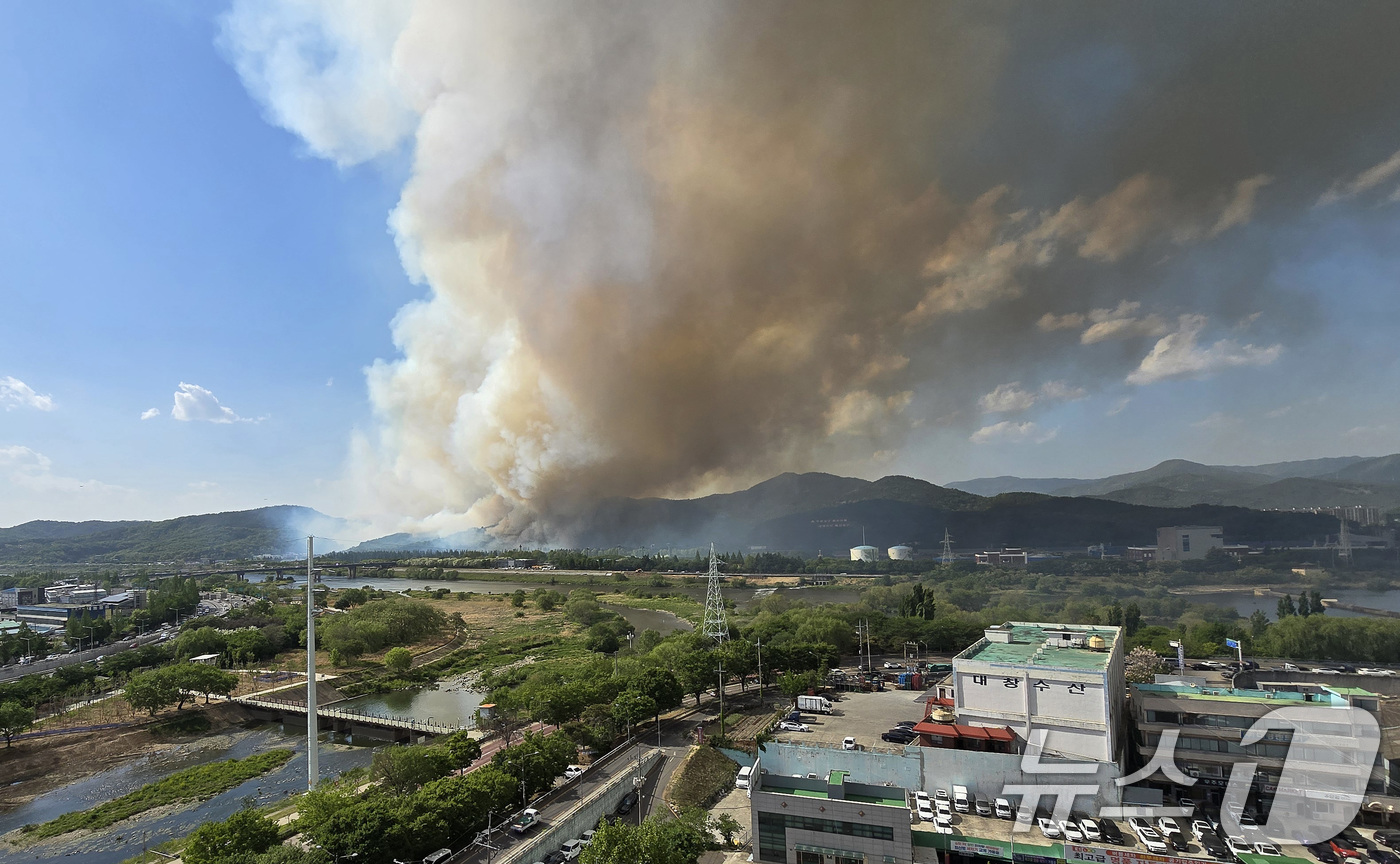'대구 산불' 치솟는 연기 - 뉴스1