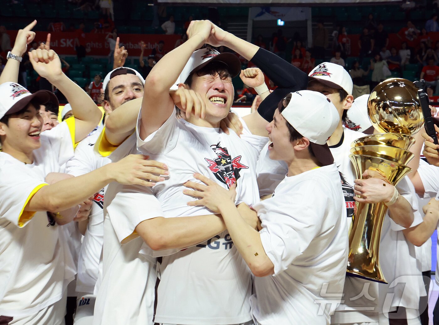 [뉴스1 PICK]창원 LG, 역스윕 위기 넘기고 창단 28년 만에 첫 정상 등극 - 뉴스1