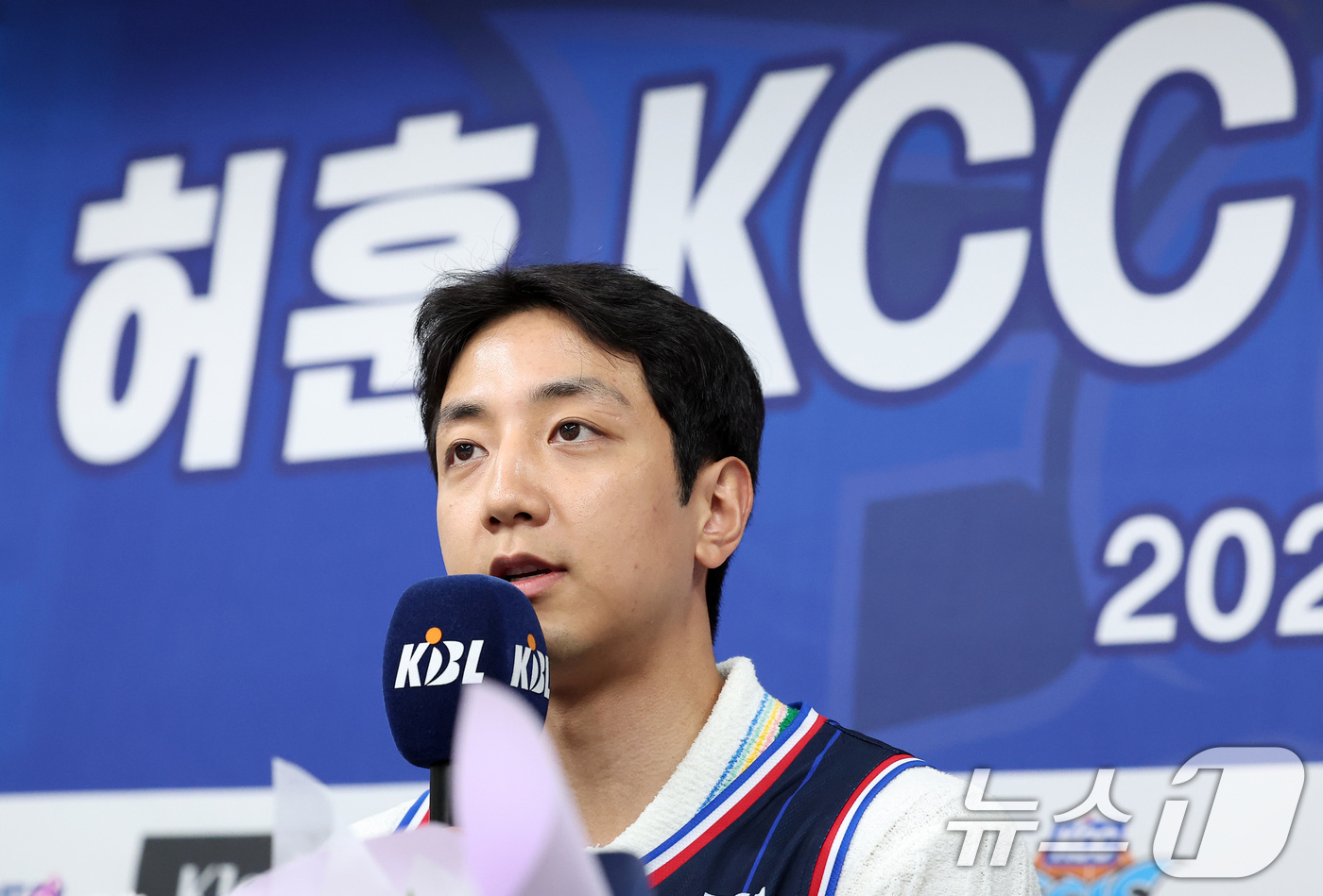 KCC 입단 소감 말하는 허훈 - 뉴스1