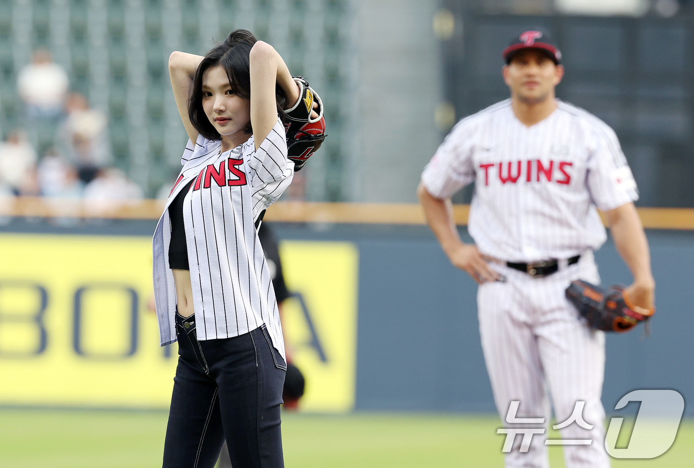 하츠투하츠 지우의 시구 - 뉴스1